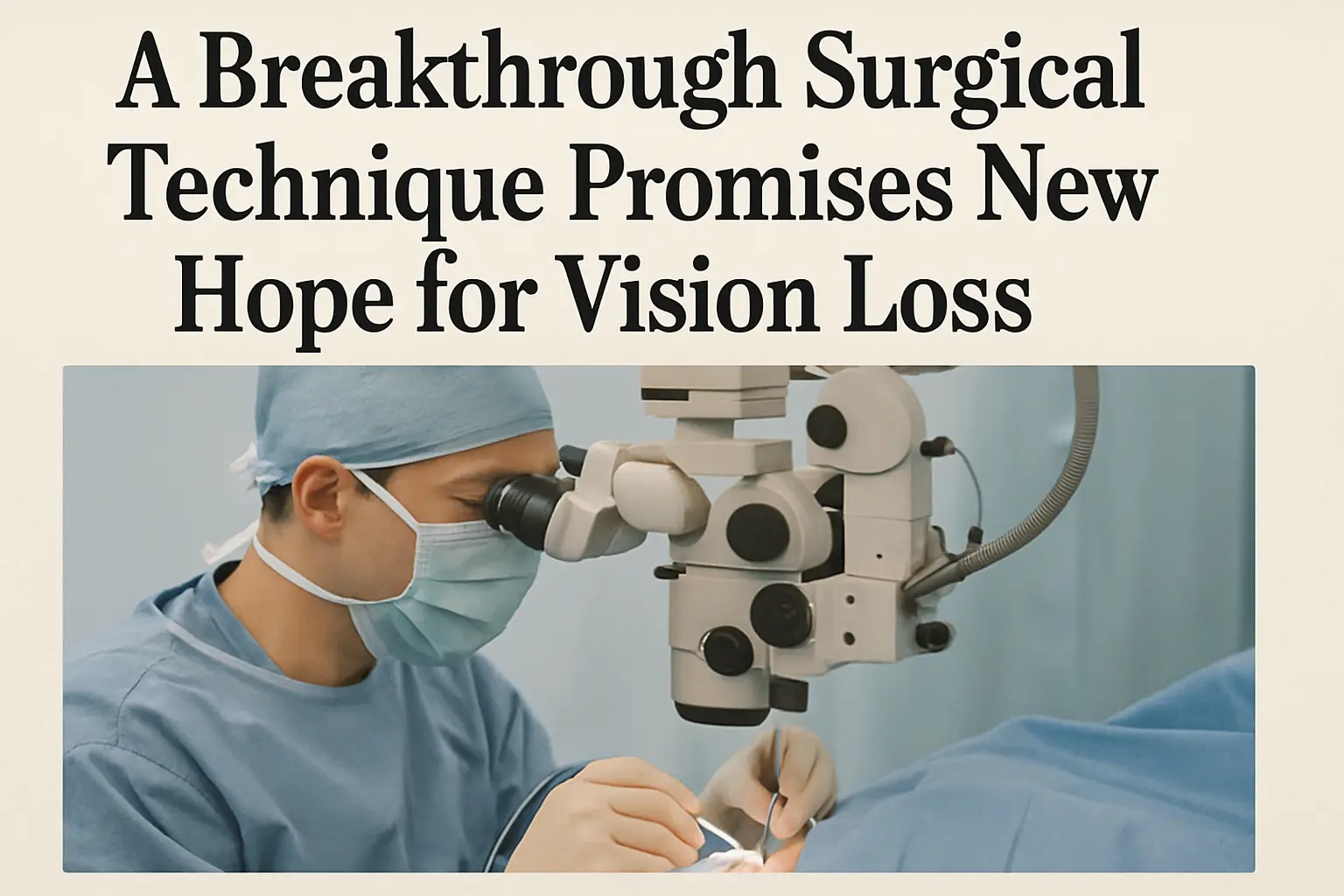 A Breakthrough Surgical Technique Promises New Hope for Vision Loss ...