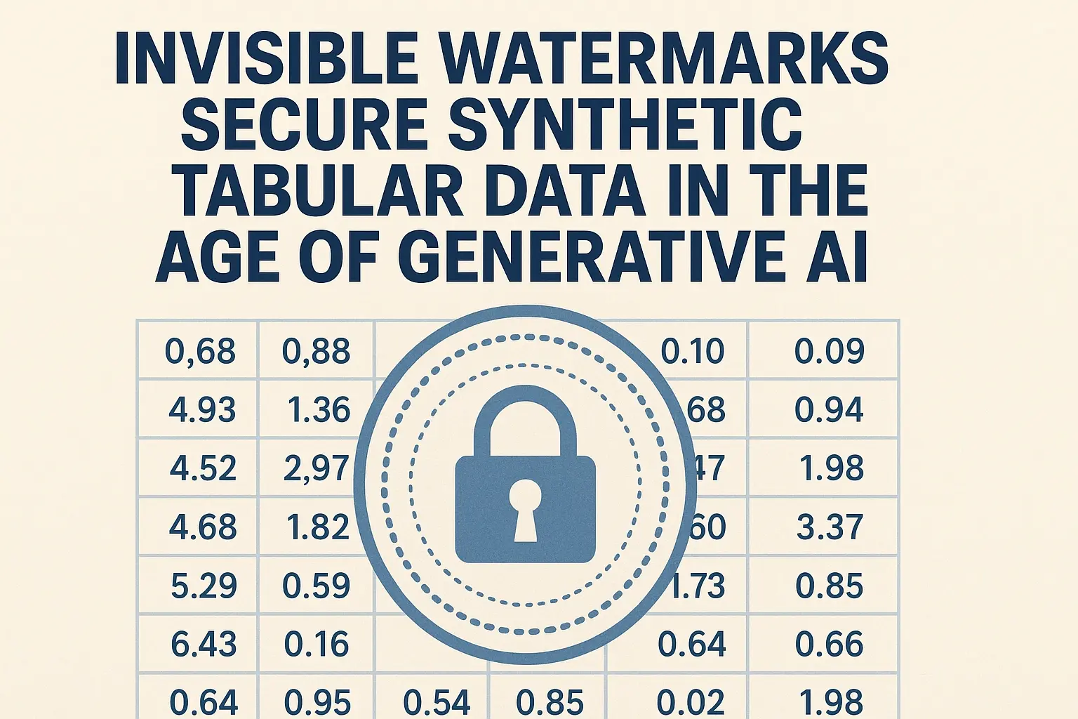 Invisible Watermarks Secure Synthetic Tabular Data in the Age of ...