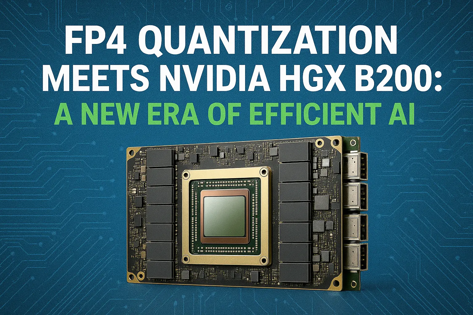 FP4 Quantization Meets NVIDIA HGX B200: A New Era of Efficient AI ...