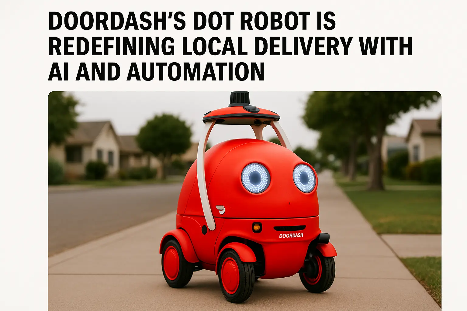 DoorDash’s Dot Robot Is Redefining Local Delivery with AI and ...