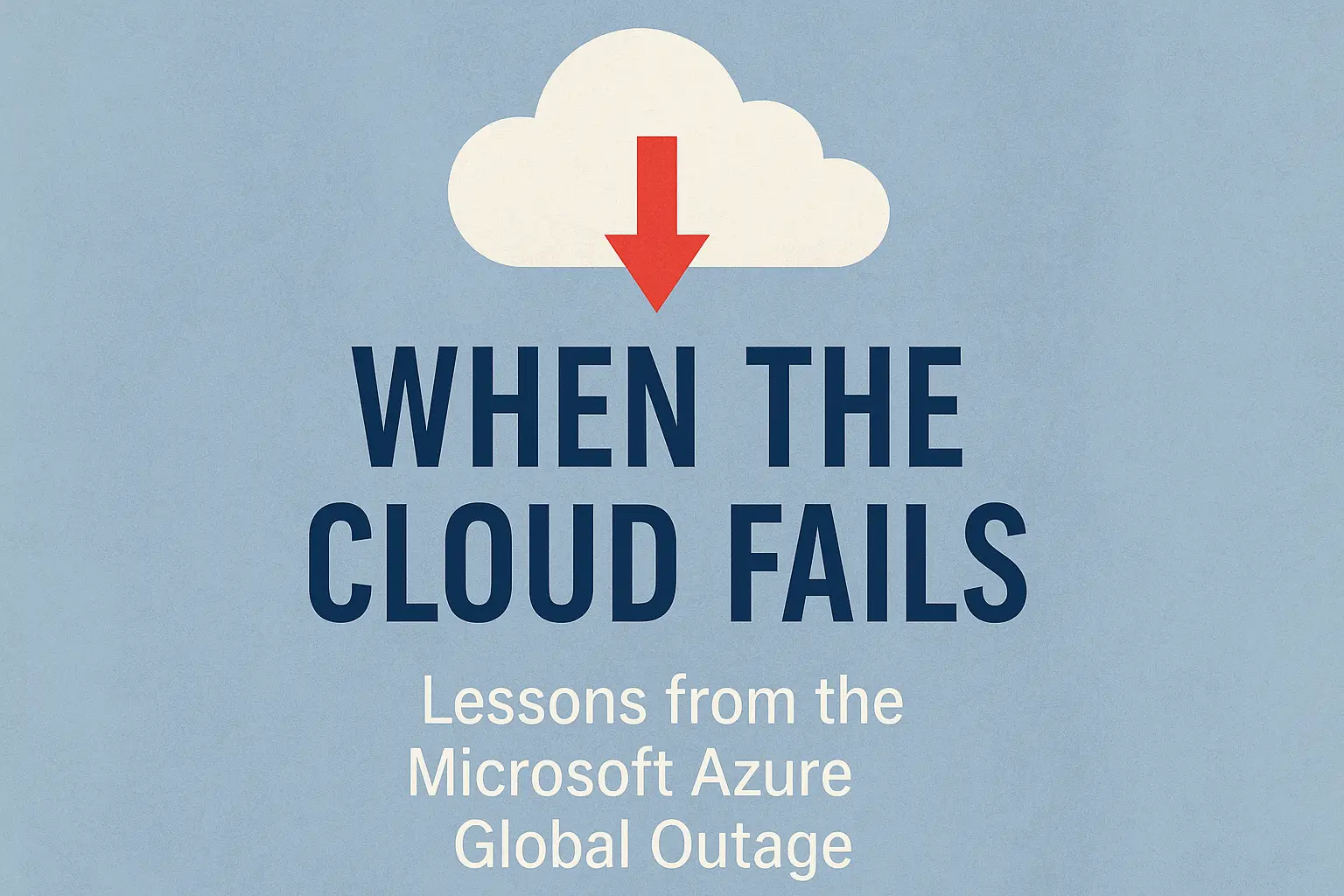 When the Cloud Fails: Lessons from the Microsoft Azure Global Outage ...