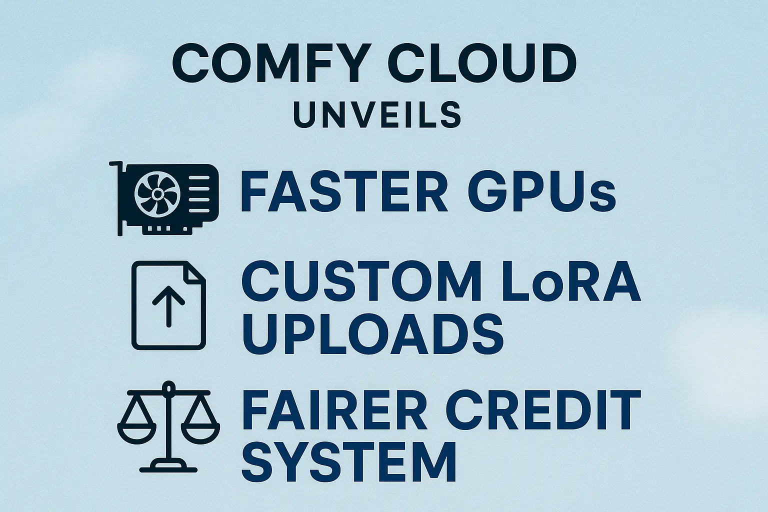 Comfy Cloud Unveils Faster GPUs, Custom LoRA Uploads, and a Fairer ...