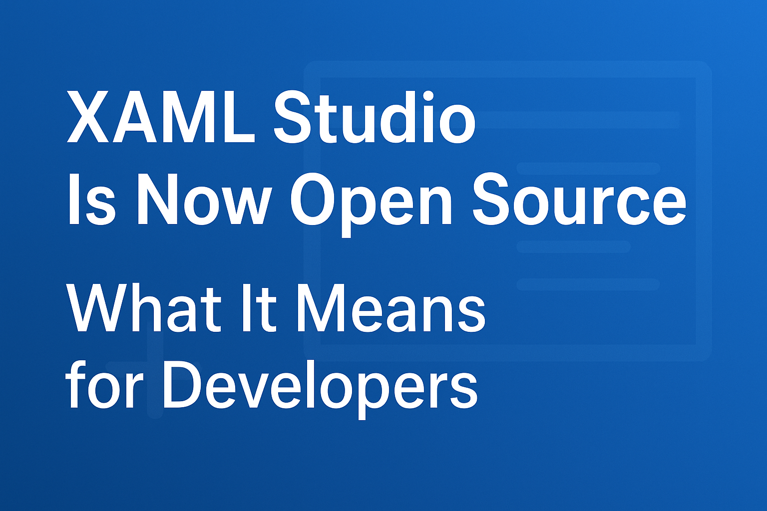 XAML Studio Is Now Open Source: What It Means for Developers | Joshua ...